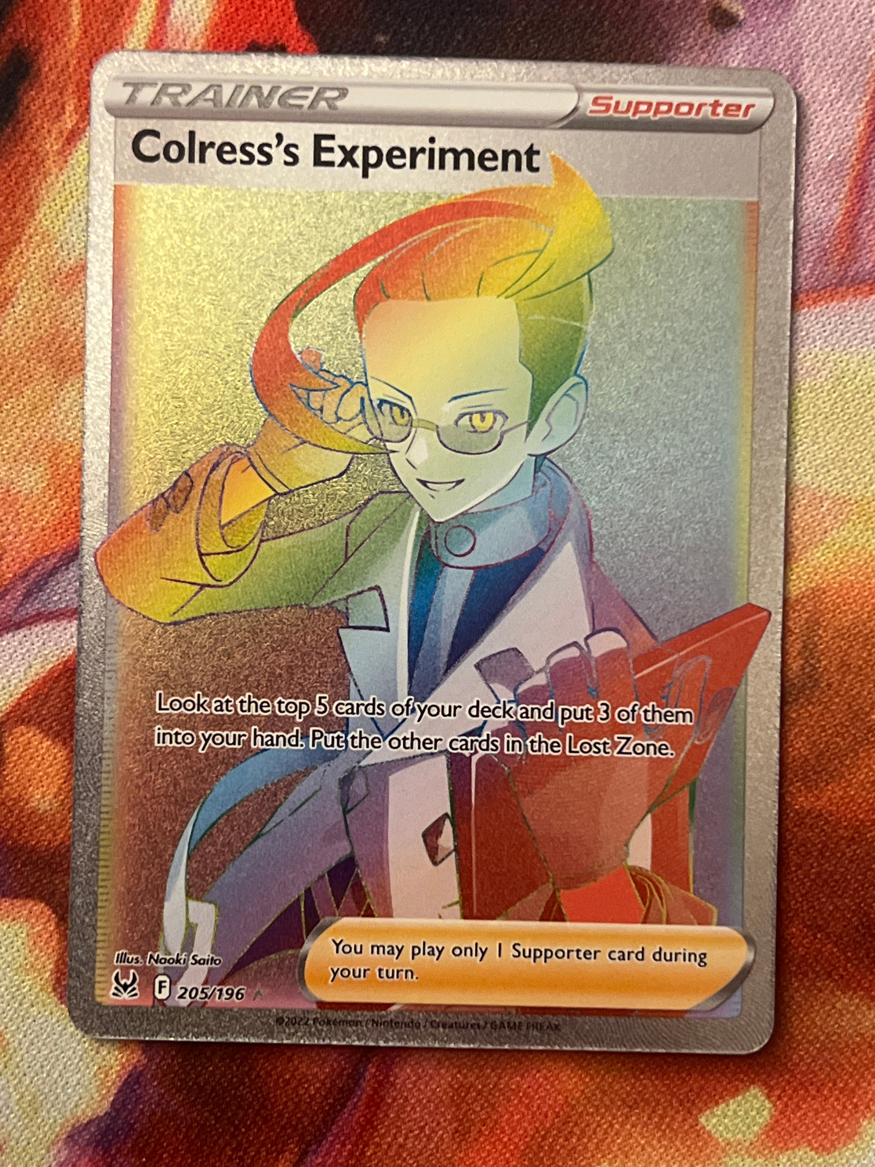 2022 Pokemon Colress's Experiment - Trainer - Rainbow Rare - #205 ...