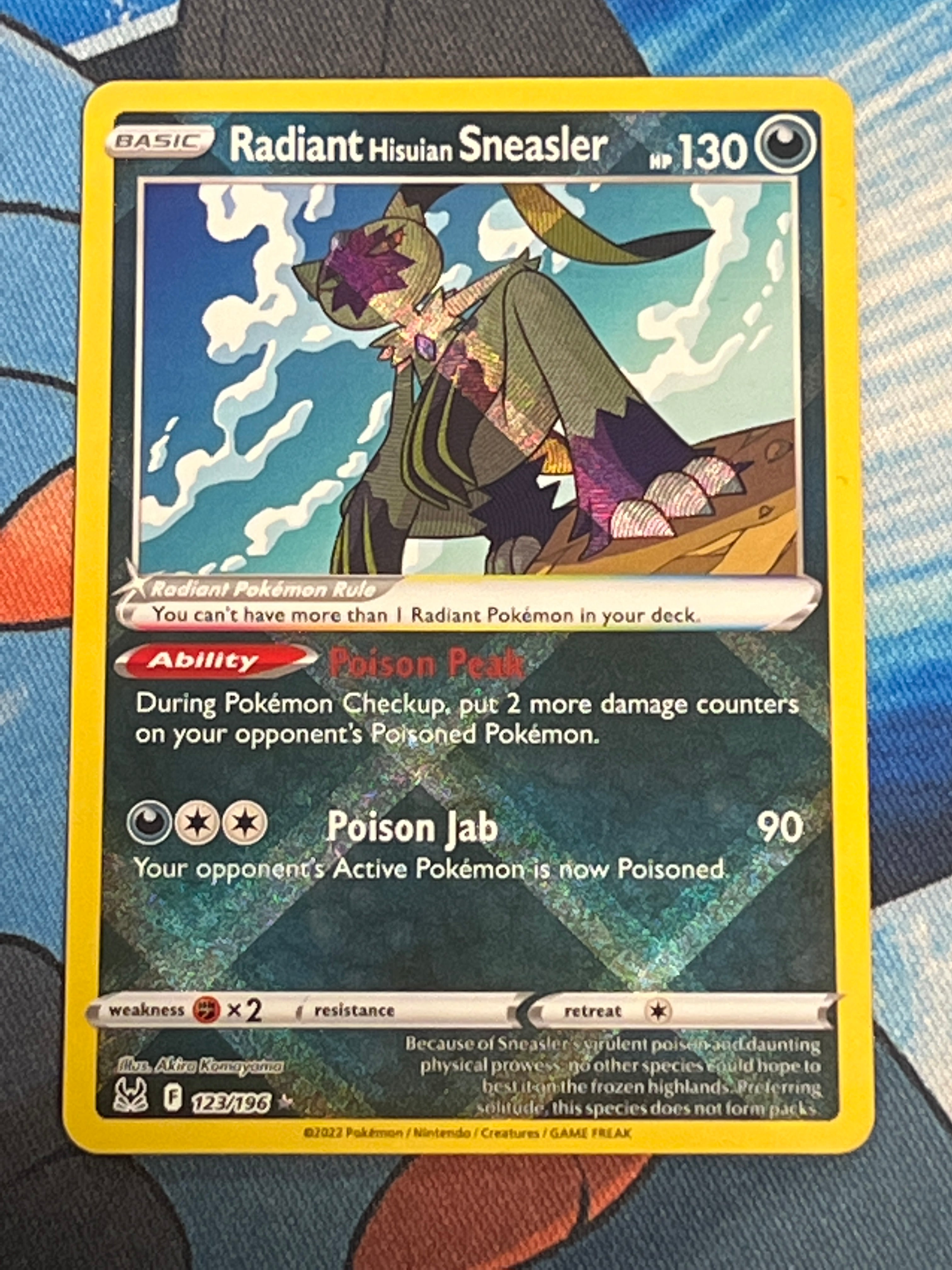 2022 Pokemon Radiant Hisuian Sneasler - Radiant Rare - #123 – Poke Plug